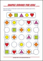 Online and Printable Sudoku for Kids - MyHomeSchoolMath