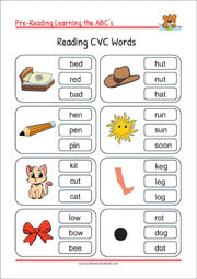 Prereading and Early Reading Skills Practice Worksheets - MyHomeSchoolMath