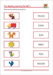 Prereading and Early Reading Skills Practice Worksheets - MyHomeSchoolMath