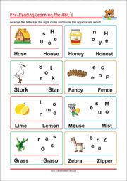 Prereading and Early Reading Skills Practice Worksheets - MyHomeSchoolMath