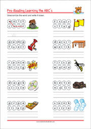 Prereading and Early Reading Skills Practice Worksheets - MyHomeSchoolMath