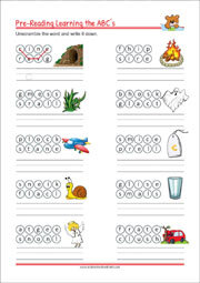 Prereading and Early Reading Skills Practice Worksheets - MyHomeSchoolMath