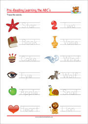 Prereading and Early Reading Skills Practice Worksheets - MyHomeSchoolMath