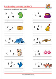 Prereading and Early Reading Skills Practice Worksheets - MyHomeSchoolMath