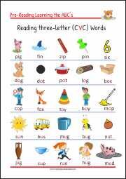 Prereading and Early Reading Skills Practice Worksheets - MyHomeSchoolMath